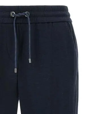 Brunello Cucinelli Monile Joggers In Cotton And Silk Blend