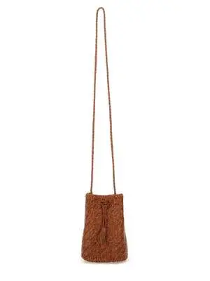 Dragon Diffusion Woven Leather Bucket Bag - Multicolor