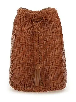 Dragon Diffusion Woven Leather Bucket Bag - Multicolor
