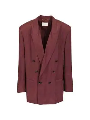 Saint Laurent Silk Double-breasted Jacket