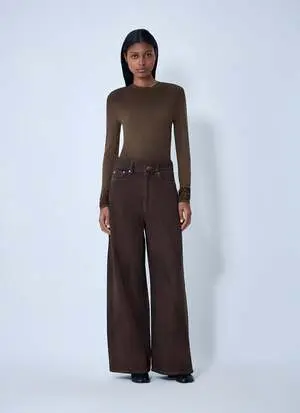 GANNI Five-pocket Straight-leg Jeans - Brown