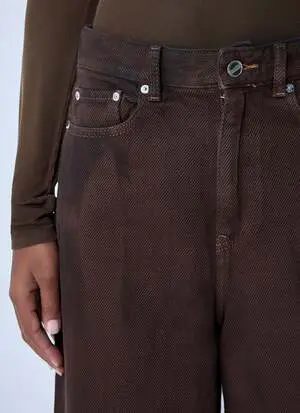 GANNI Five-pocket Straight-leg Jeans - Brown