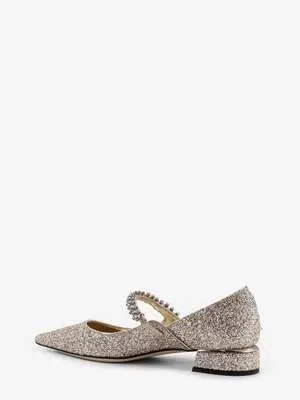 JIMMY CHOO Bing Glitter Pumps With Crystal Strap