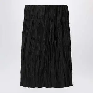 TOTEME Crinkled Linen Skirt - Black