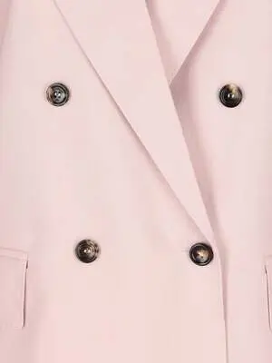 Max Mara Ombrisa Double-breasted Blazer In Wool, Mohair, And Silk Blend - Multicolor