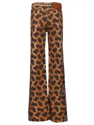 Etro Animalier Bootcut Jeans - Multicolor