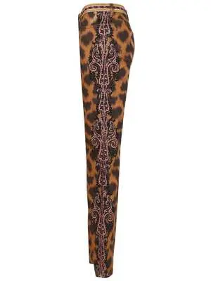 Etro Animalier Bootcut Jeans - Multicolor