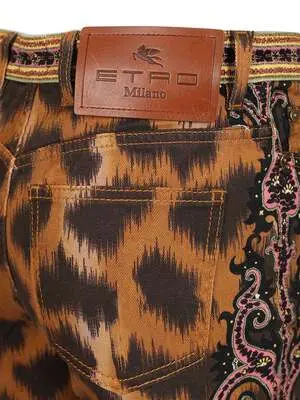Etro Animalier Bootcut Jeans - Multicolor
