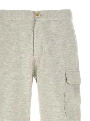 Brunello Cucinelli Cargo Cotton Cashmere And Silk Blend Bermuda Shorts - Gray