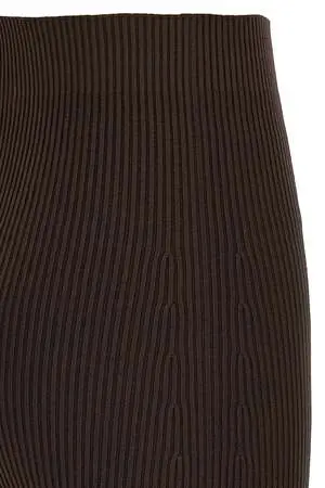 Max Mara Long Ribbed Stretch Skirt