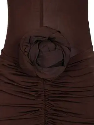 ROTATE BY BIRGER CHRISTENSEN Draped Mini Dress With Rosette Detail