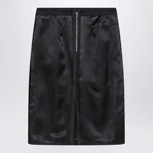MAISON MARGIELA Wool Blend Pencil Skirt With Satin Side Panels