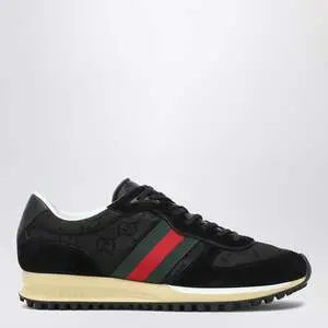 Gucci Re-motion Gg Fabric Sneakers With Suede Accents - Black