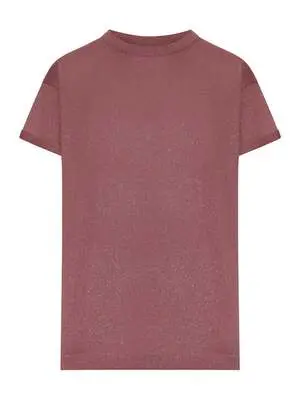 Brunello Cucinelli Cashmere And Silk Lurex T-shirt - Multicolor