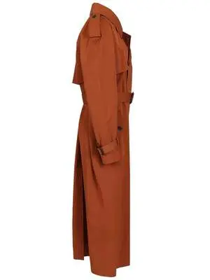 Saint Laurent Oversized Double-breasted Trench Coat - Brown