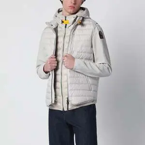 PARAJUMPERS Quilted Vest With Stand Collar And Zip Closure - Cream