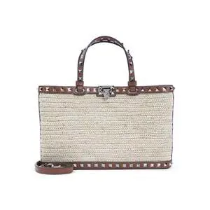 Valentino Garavani Small Raffia Tote Bag