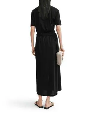 TOTEME Long Cotton And Silk Wrap Skirt