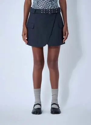 GANNI Stretch Stripe Mini Skirt