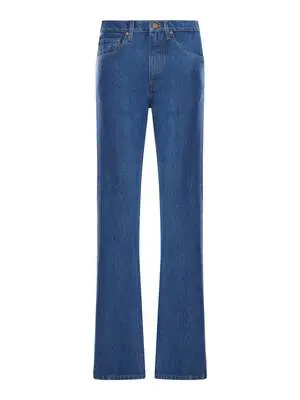 JIL SANDER JIL SANDER Mid-Rise Flare Jeans In Medium Denim Multicolor