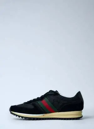 Gucci Re-motion Low-top Sneakers With Logo Motif - Black