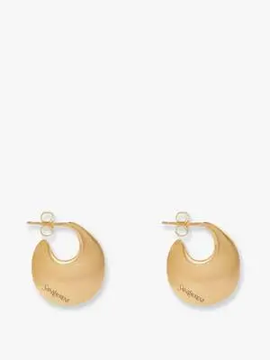 Saint Laurent Gold Finish Brass Earrings - Multicolor