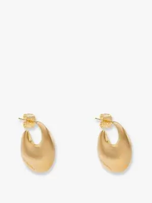 Saint Laurent Gold Finish Brass Earrings