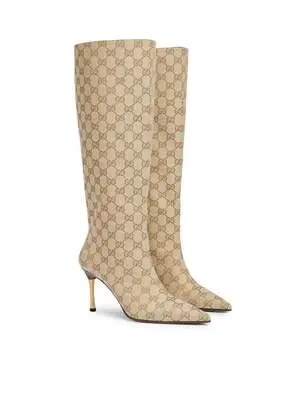 Gucci Gg Fabric Stiletto Boots - Multicolor