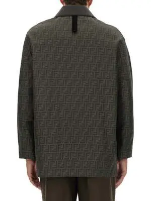 Fendi Jacquard Ff Blouson - Brown