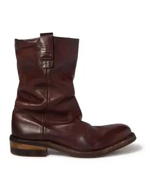 Miu Miu Calf Leather Ankle Boots - Multicolor
