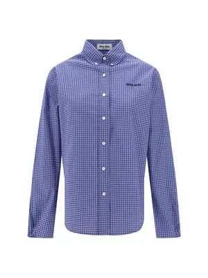 Miu Miu Cotton Geometric Print Shirt