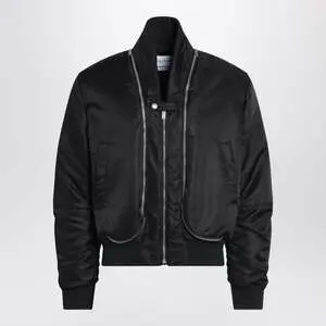 Alexander McQueen Nylon Zip Bomber Jacket - Black