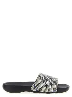 Burberry BURBERRY Dive Check Slides Multicolor
