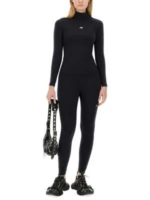 Balenciaga Long Sleeve Top With Logo - Black