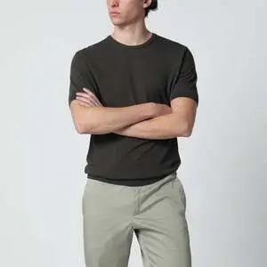 ROBERTO COLLINA Cotton Knit Short Sleeve Sweater