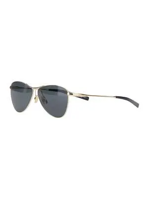 Saint Laurent Gold Tone Aviator Sunglasses - Multicolor