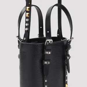 Valentino Garavani Calf Leather Mini Bucket Bag