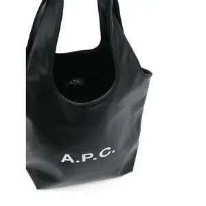 A.p.c. Logo Print Tote Bag - Black