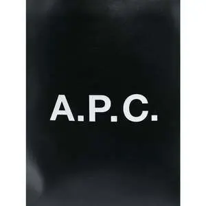 A.p.c. Logo Print Tote Bag - Black