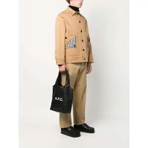 A.p.c. Logo Print Tote Bag - Black