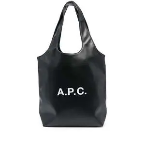 A.p.c. Logo Print Tote Bag - Black