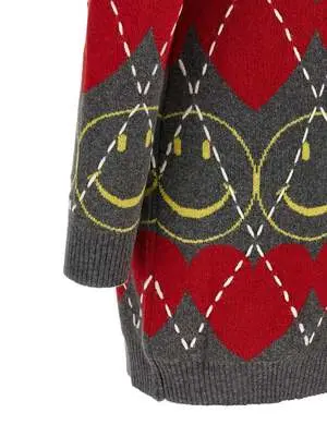 Moschino Smiley® Wool Blend Crewneck Mini Dress