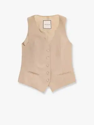 Tagliatore Beige Virgin Wool Vest