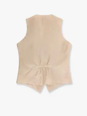 Tagliatore Beige Virgin Wool Vest