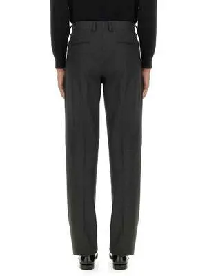 Fendi Cashmere Blend Tailored Trousers - Gray