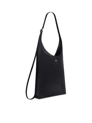 COURREGES Large Melt Leather Tote Bag - Black