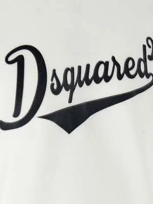 Dsquared2 Cool Fit" Cotton Jersey Sweatshirt With Velvet Logo - White