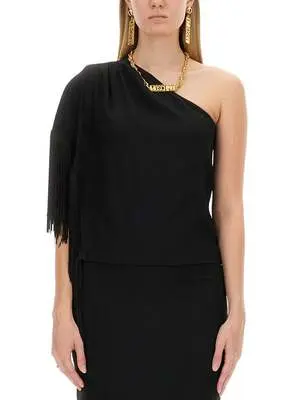 Moschino One-shoulder Top With Fringe Detail