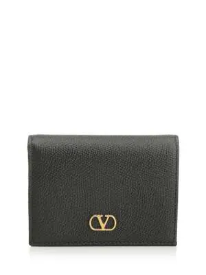 Valentino Garavani Vlogo Signature Flap French Wallet - Black