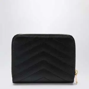 Saint Laurent Cassandre Quilted Compact Zip-around Wallet